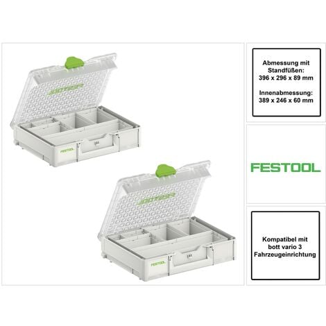 Festool SYS3 ORG M 89 6xESB Set de coffrets Systainer Organizer pour ...