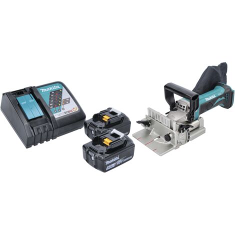 Makita DPJ 180 RT Machine à rainurer sans fil 18 V 100 mm + 2x Batterie ...
