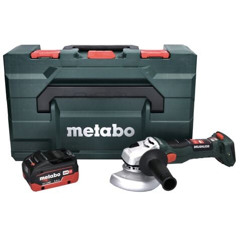 Metabo W 18 LT BL 11-125 Meuleuse d'angle sans fil 18 V 125 mm brushless + 1x Batterie 5,5 Ah ...