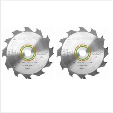 Festool 2x Panther Lames de scie circulaire HW 160x2,2x20 PW12 160 mm ...