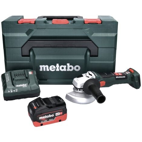 Metabo W 18 LT BL 11-125 Meuleuse d'angle sans fil 18 V 125 mm brushless + 1x Batterie 8,0 Ah ...