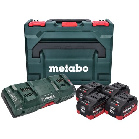 Metabo Kit de base - 4x Batteries Li-Power 18 V 10,0 Ah CAS Li-Ion ...
