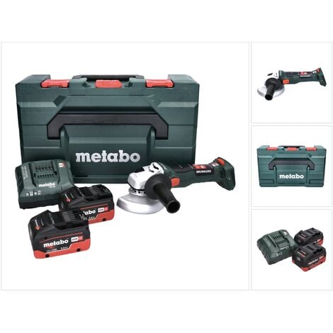 Metabo W 18 LT BL 11-125 Meuleuse d'angle sans fil 18 V 125 mm (613052840) brushless + 2x ...