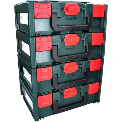 Metabo metaBOX 145 Set: 4x Coffrets 396x296x145mm, système empilable ...