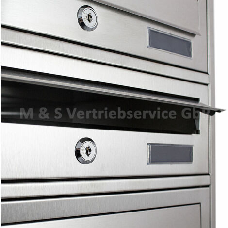 12er Postfach, Doppel Edelstahl Briefkastenanlage 12fach ...