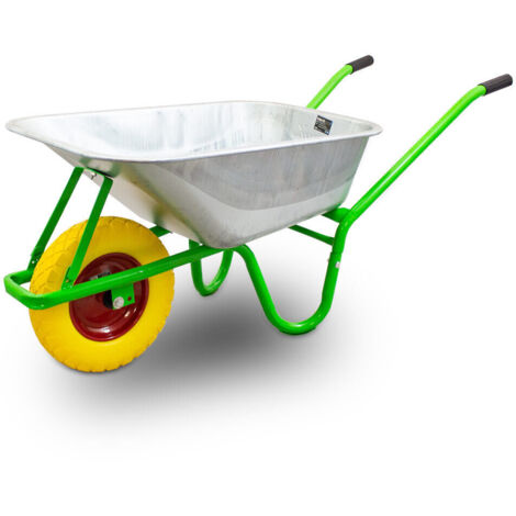 BITUXX® Schubkarre 100L / 250Kg Schubkarren Hellgrün Schiebkarre ...