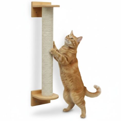 66 cm Griffoir Mural pour Chat - Poteau à Griffer en Sisal avec ...