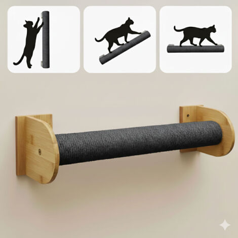 66 cm Griffoir Mural pour Chat - Poteau à Griffer en Sisal avec ...