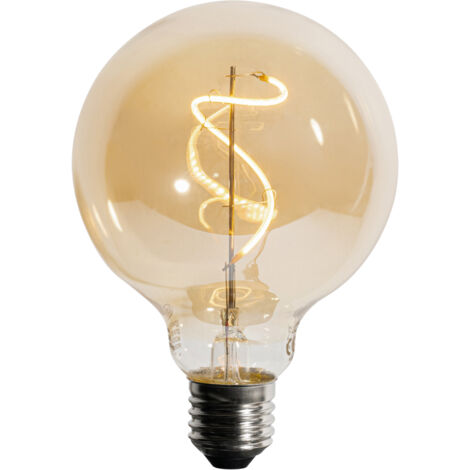 LUEDD Ampoule LED filament spirale E27 dimmable G95 4W 270lm 2200K