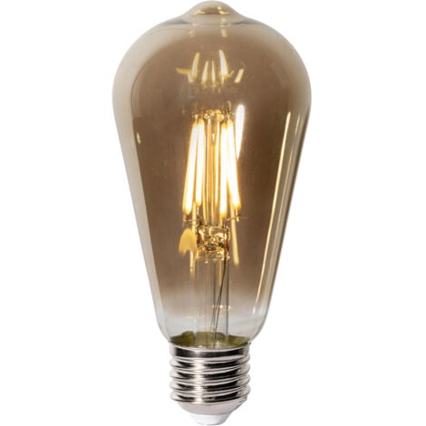 LUEDD Ampoule LED E27 à intensité variable ST64 Verre fumé 5W 450 lm 2700K