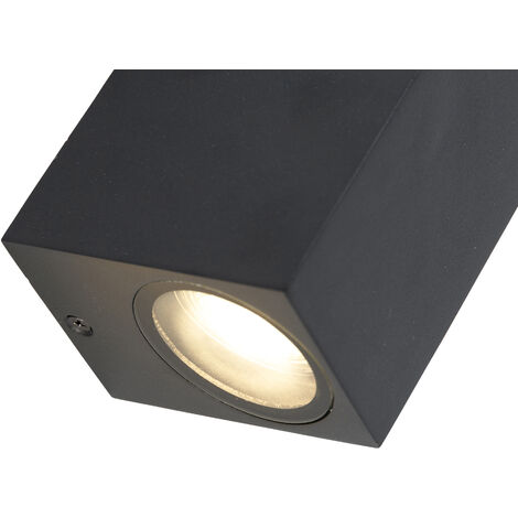 QAZQA baleno - Applique murale - 2 lumière - L 65 mm - Noir - Moderne ...