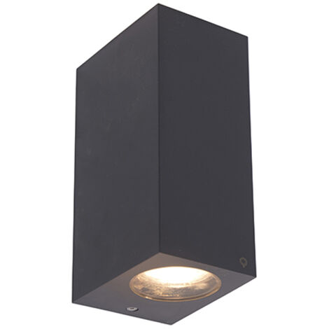 QAZQA baleno - LED Applique murale - 2 lumière - L 7 cm - Gris ...