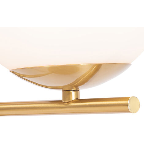 QAZQA flore - Lampe de table - 1 lumière - Ø 18 cm - Doré/Laiton ...