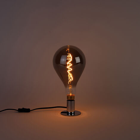 LUEDD Ampoule LED à filament spiral E27 dimmable A165 fumé 4W 120lm 1800K