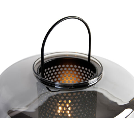 QAZQA kevin - Lampe de table - 1 lumière - Ø 30 cm - Gris - Art Deco ...