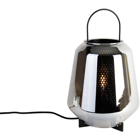 QAZQA kevin - Lampe de table - 1 lumière - Ø 23 cm - Gris - Art Deco ...