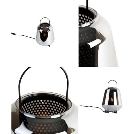 QAZQA kevin - Lampe de table - 1 lumière - Ø 23 cm - Gris - Art Deco ...