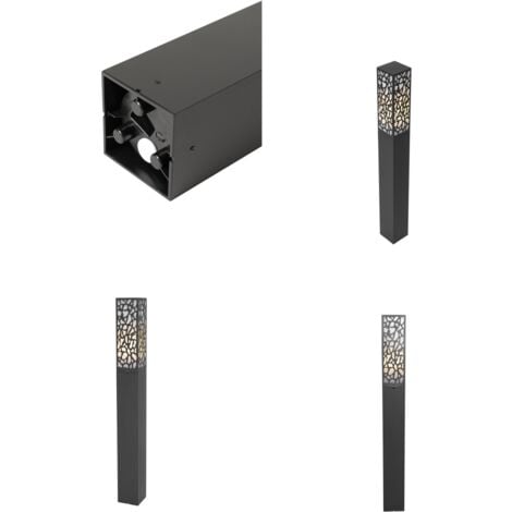 QAZQA nicole - Lampe sur pied extérieur - 1 lumière - L 10 cm - Noir ...