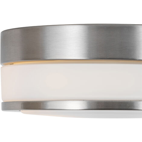 QAZQA flavi - Plafonnier - 2 lumière - Ø 23 cm - Acier - Moderne ...
