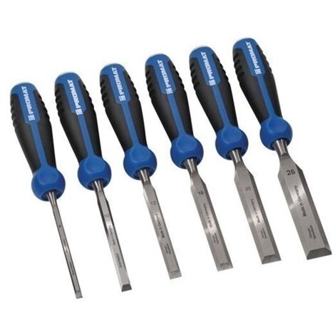 Juego De Formones 6,10,12,16,20,26 Mm Puño Bicomponente Con