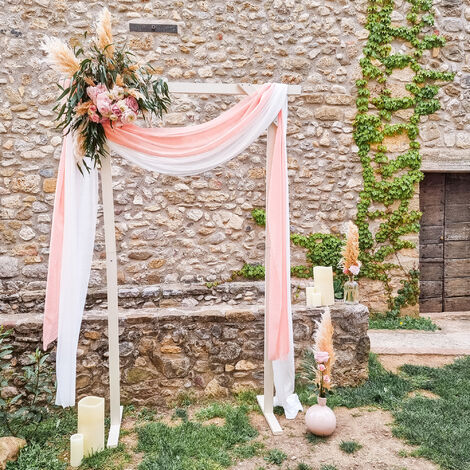 Chemin de Table Rose 5M- Chemin de Table Mousseline - Chemin de Table ...