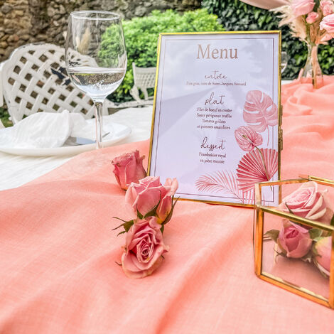 Chemin de Table Rose 5M- Chemin de Table Mousseline - Chemin de Table ...