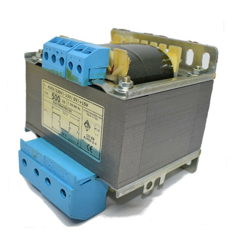 Transformateur CTA deux Fils de sécurité 500VA 230-400/12+12 TMSACMK0.50