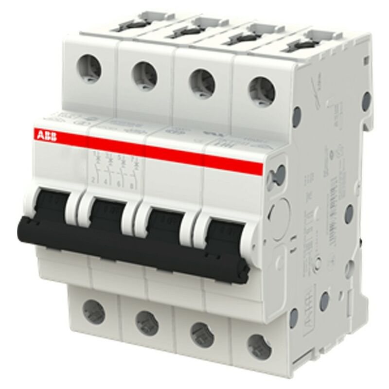 Interrupteur magnétothermique-ABB 4P 16A 4.5 kA Type C 4 Modules S204L