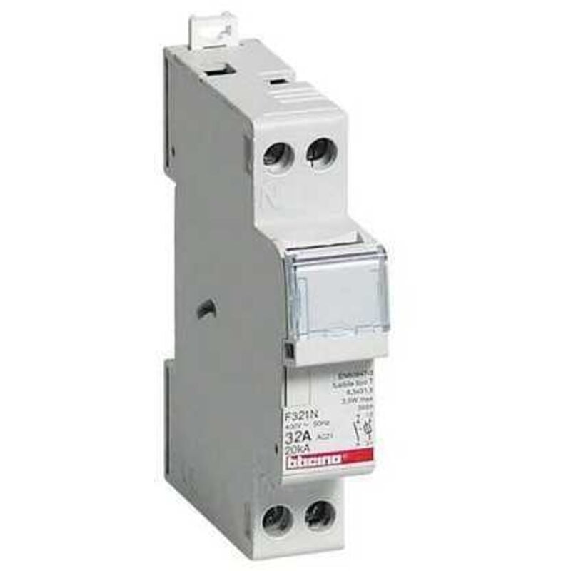 Bticino sectionneur porte-fusible 1P+N 32A 500V 1 module F321N