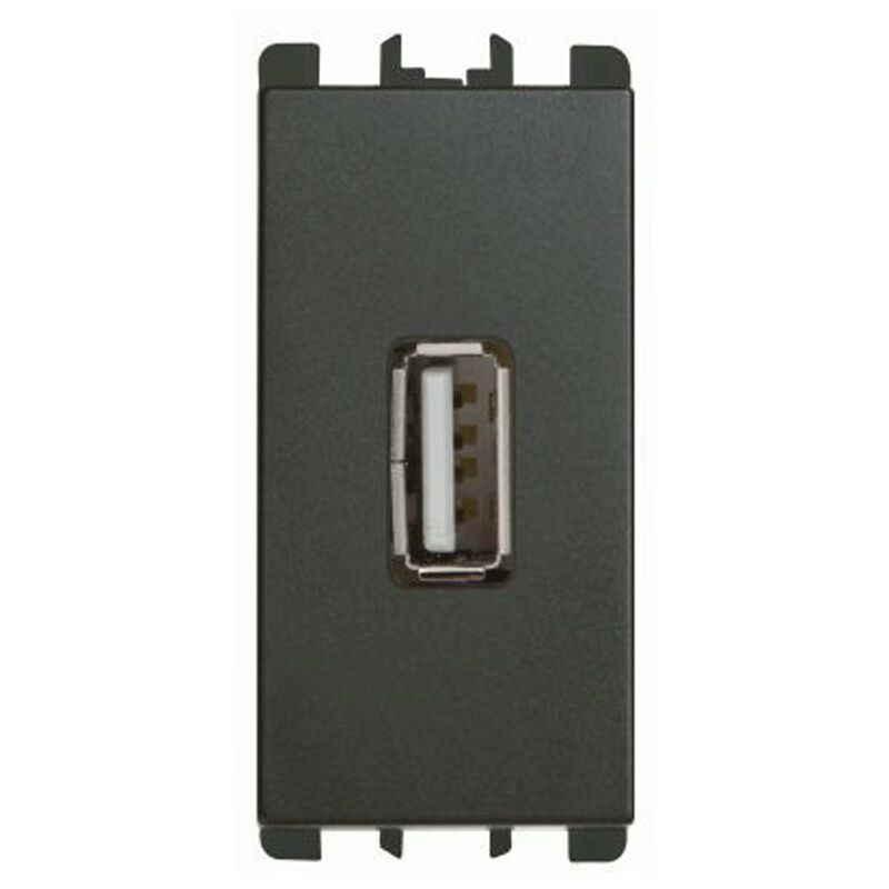 Prise Usb Urmet Simon Nea 5V 2,1A couleur anthracite 10330