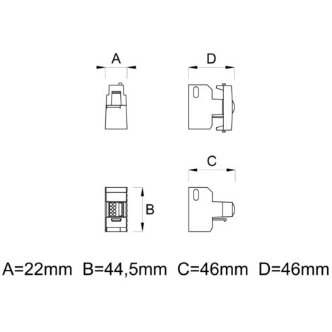 Lampe de secours et spot Linergy 1 module KEYSTONE KL01N20ABS