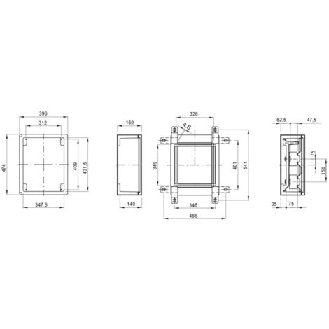 Boîtier mural Gewiss 396x474x160 IP55 GW44811