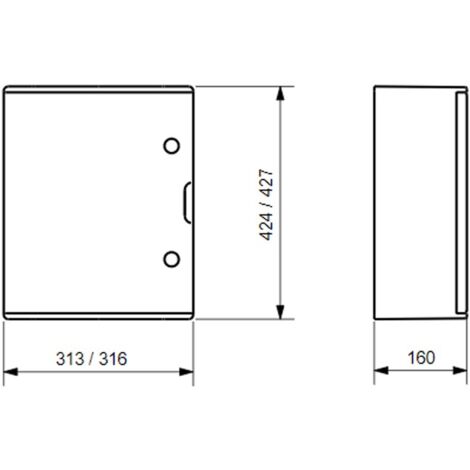 Tableau électrique Gewiss murale avec porte aveugle 310x425x160 IP66 ...