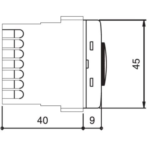 Thermostat Perry encastré blanc alimentation 230V 1TITE301/MC