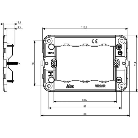 Vimar Idea support 3 modules 16713