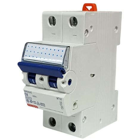 Disjoncteur Magnétothermique Gewiss 6A 2P 6KA C 2 Modules GW92045