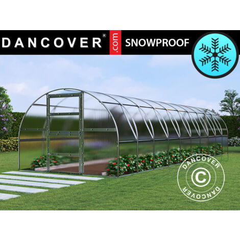 Greenhouse polycarbonate TITAN Arch 280, 30 m², 3x10 m, Silver