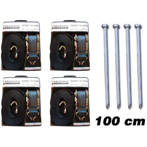 Safety Pack PRO 4 (storm pegs 100 cm & storm straps)