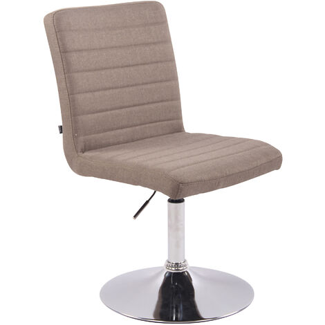 Taburete de comedor Elva en tela Gris topo