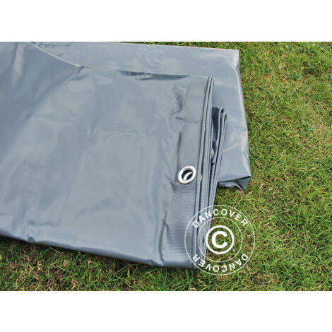 Plane Abdeckplane 3x3m, PVC 500 g/m², Grau