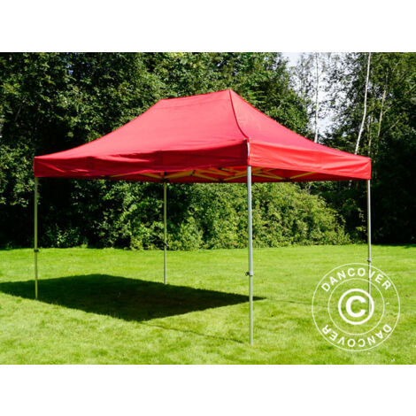 Faltzelt Faltpavillon Wasserdicht FleXtents PRO 3x4,5m Rot