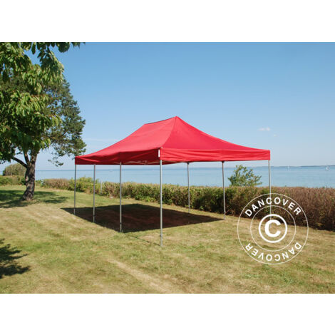 Faltzelt Faltpavillon Wasserdicht FleXtents PRO 4x6m Rot