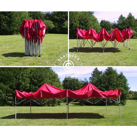 Faltzelt Faltpavillon Wasserdicht FleXtents Xtreme 60 3x6m Rot,