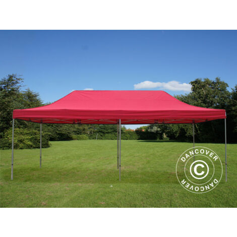 Faltzelt Faltpavillon Wasserdicht FleXtents PRO 4x8m Rot, mit 6