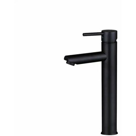 Miscelatore rubinetto lavabo bagno nero + piletta click clack RAY 87393