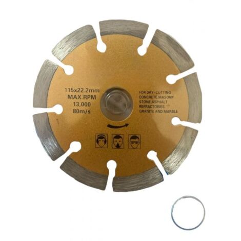 DISCO DIAMANTATO 115 MM TAGLIO MARMO CEMENTO MATTONI PIETRA SEGA CIRCOLARE 10091