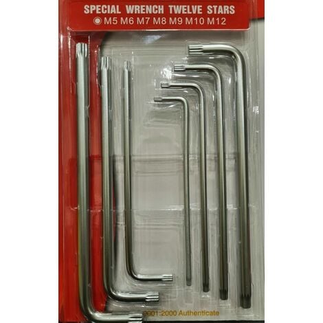 SET CHIAVI XZN MILLERIGHE A L CHIAVE SPLINE EXTRA LUNGHE M5 M6 M7 M8 M9 M10 M12