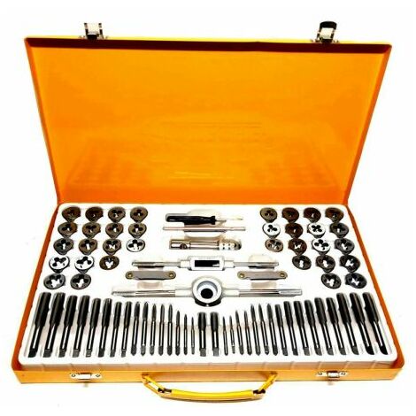 FILIERA 74 PEZZI SET FILIERE PER FILETTATURA MASCHI E FEMMINE ...