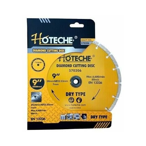 DISCO DIAMANTATO 230MM TAGLIO MARMO CEMENTO MATTONI PIETRA SEGA Art.570206
