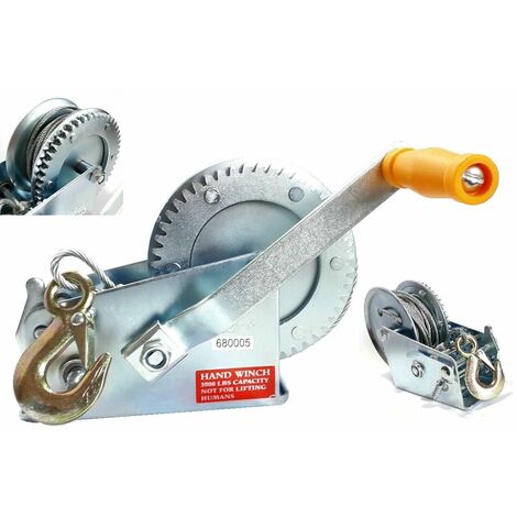 Paranco montacarichi verricello argano manuale gancio 3000 lb cavo ...